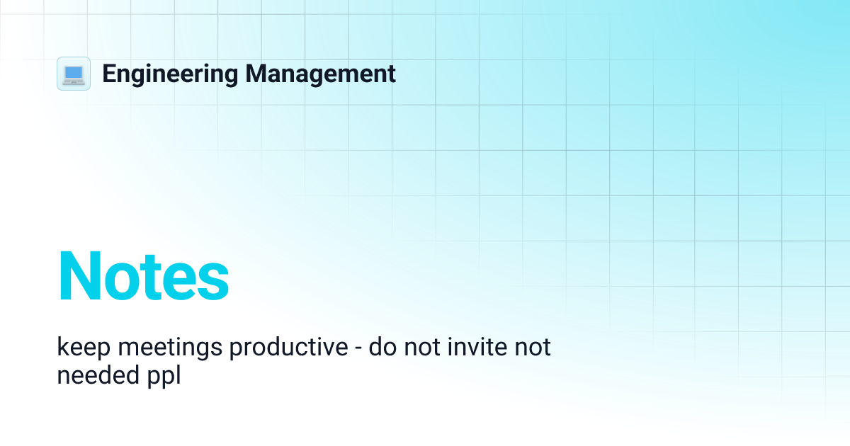 Notes | Engineering Management